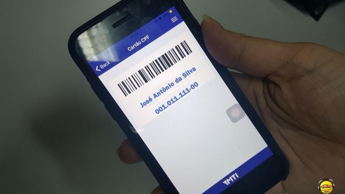 Aplicativo disponibiliza número do CPF em formato de código de barras ...